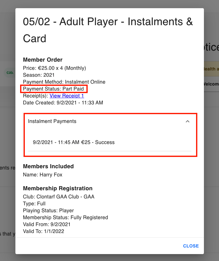 Registering for GAA Membership online and paying by instalments ...