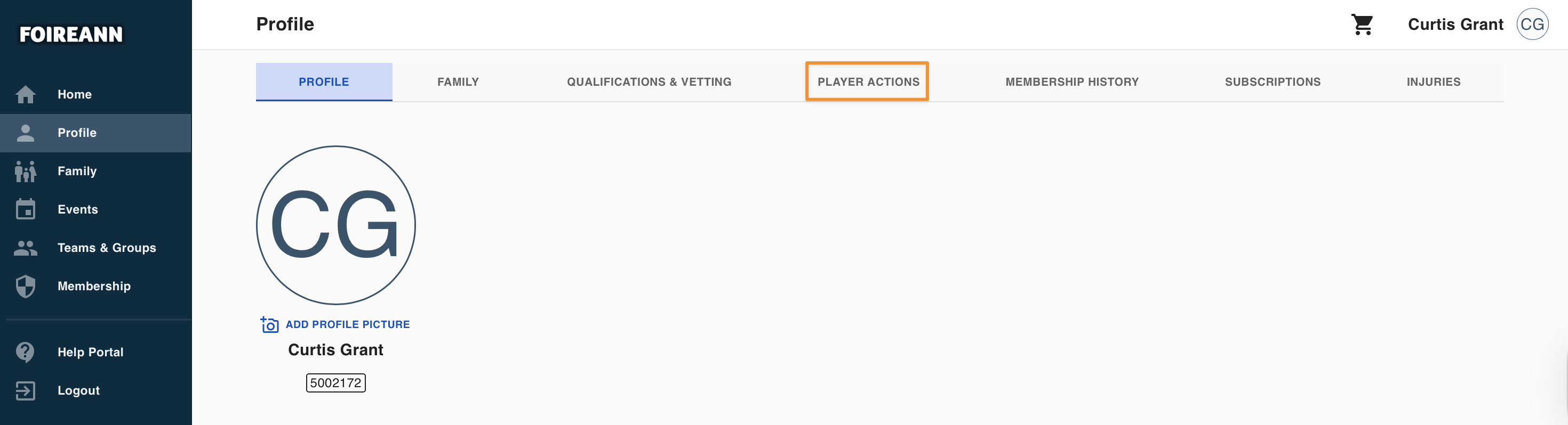 GAA | Creating an Application | Club Members – Foireann Help Centre