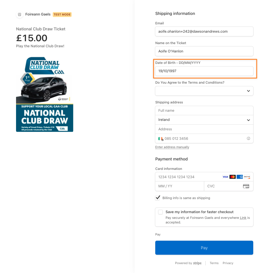 How to enter the National Club Draw (Guest Checkout) – Foireann Help Centre