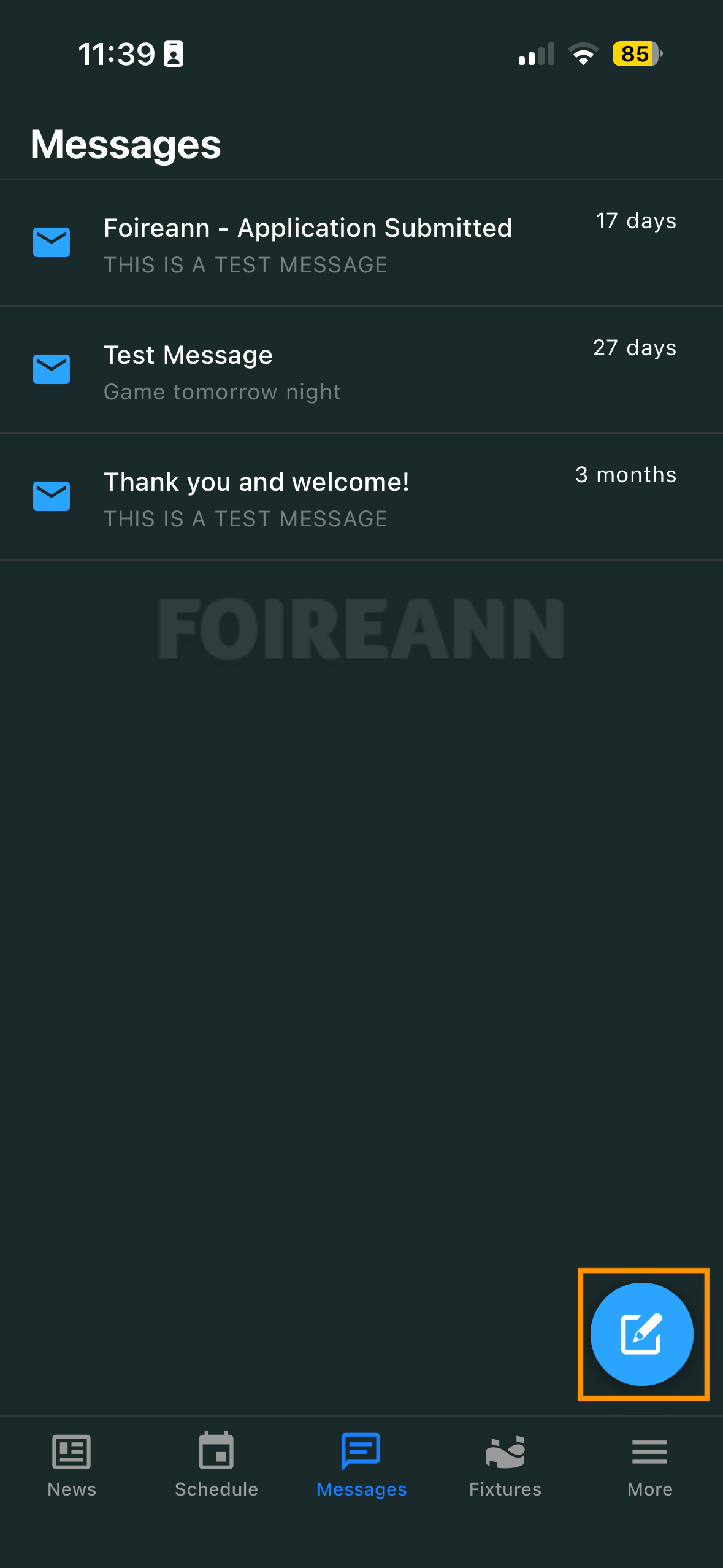 Creating a message on the Foireann App – Foireann Help Centre