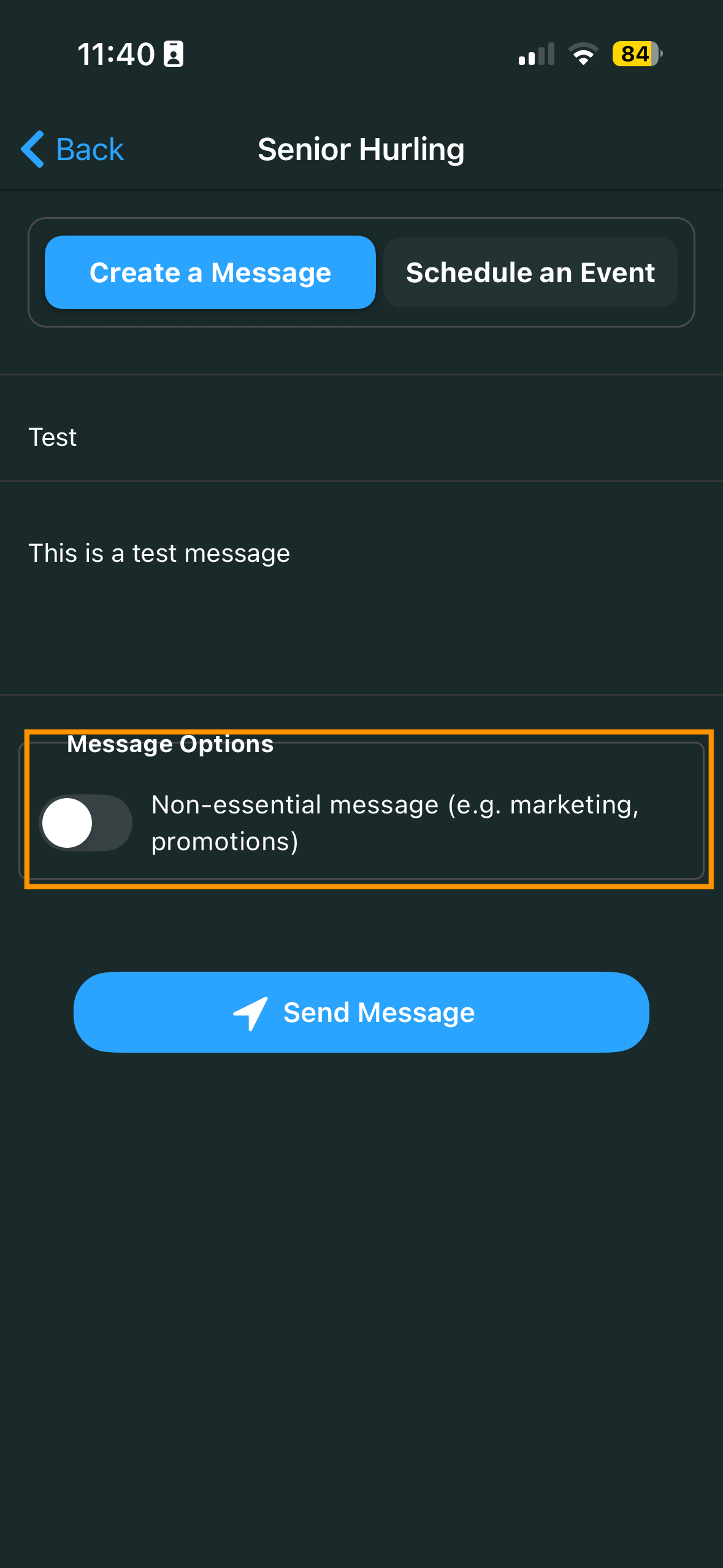 Creating a message on the Foireann App – Foireann Help Centre
