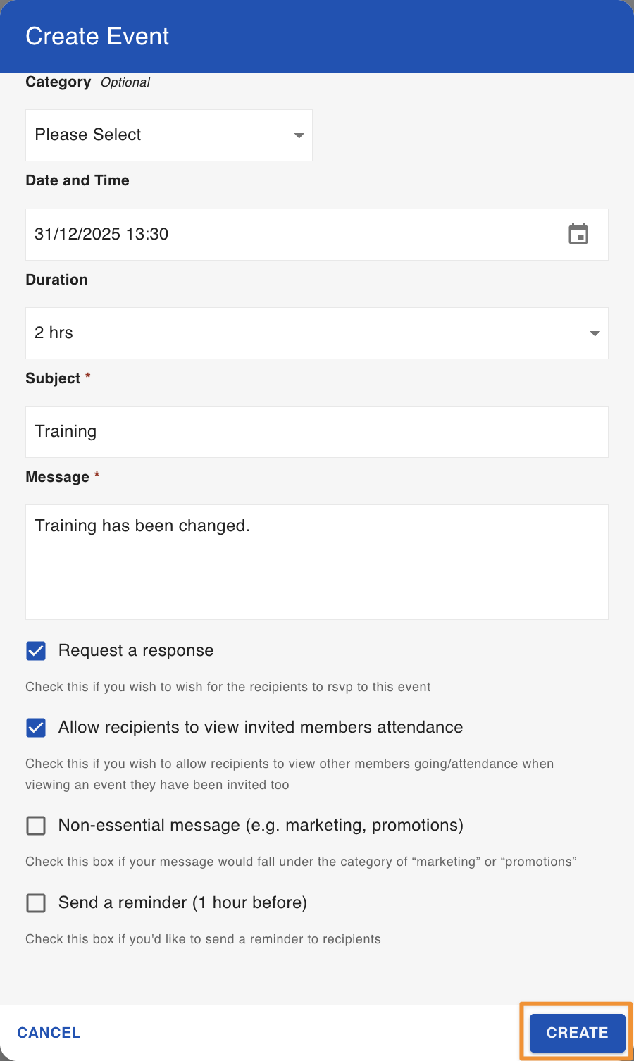Creating an Event on Foireann (via Teams & Groups) – Foireann Help Centre
