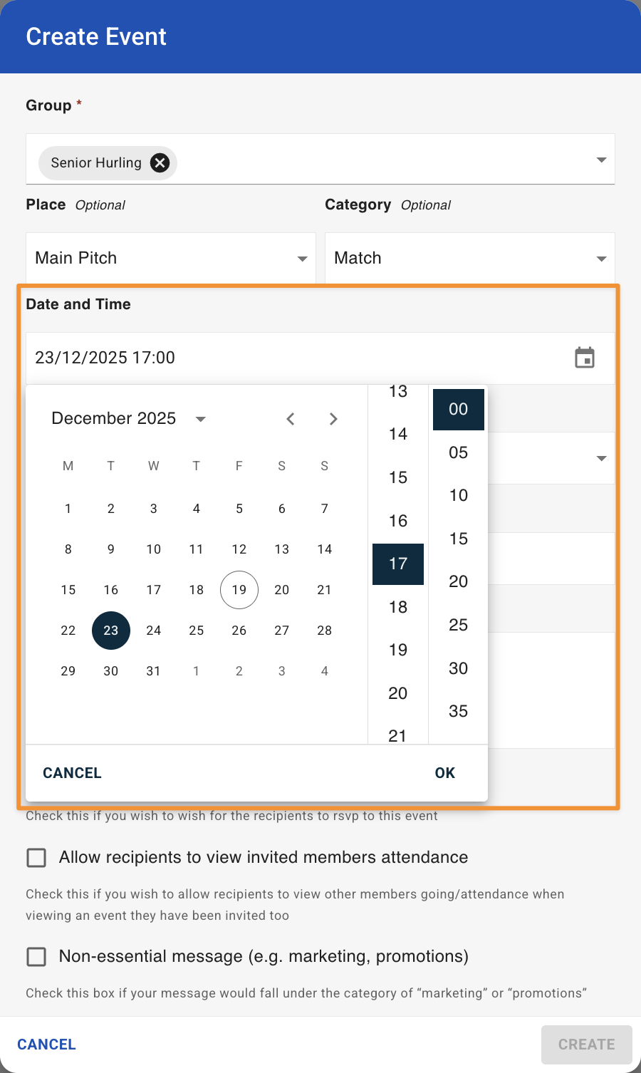 Create an Event on Foireann (Via Events) – Foireann Help Centre