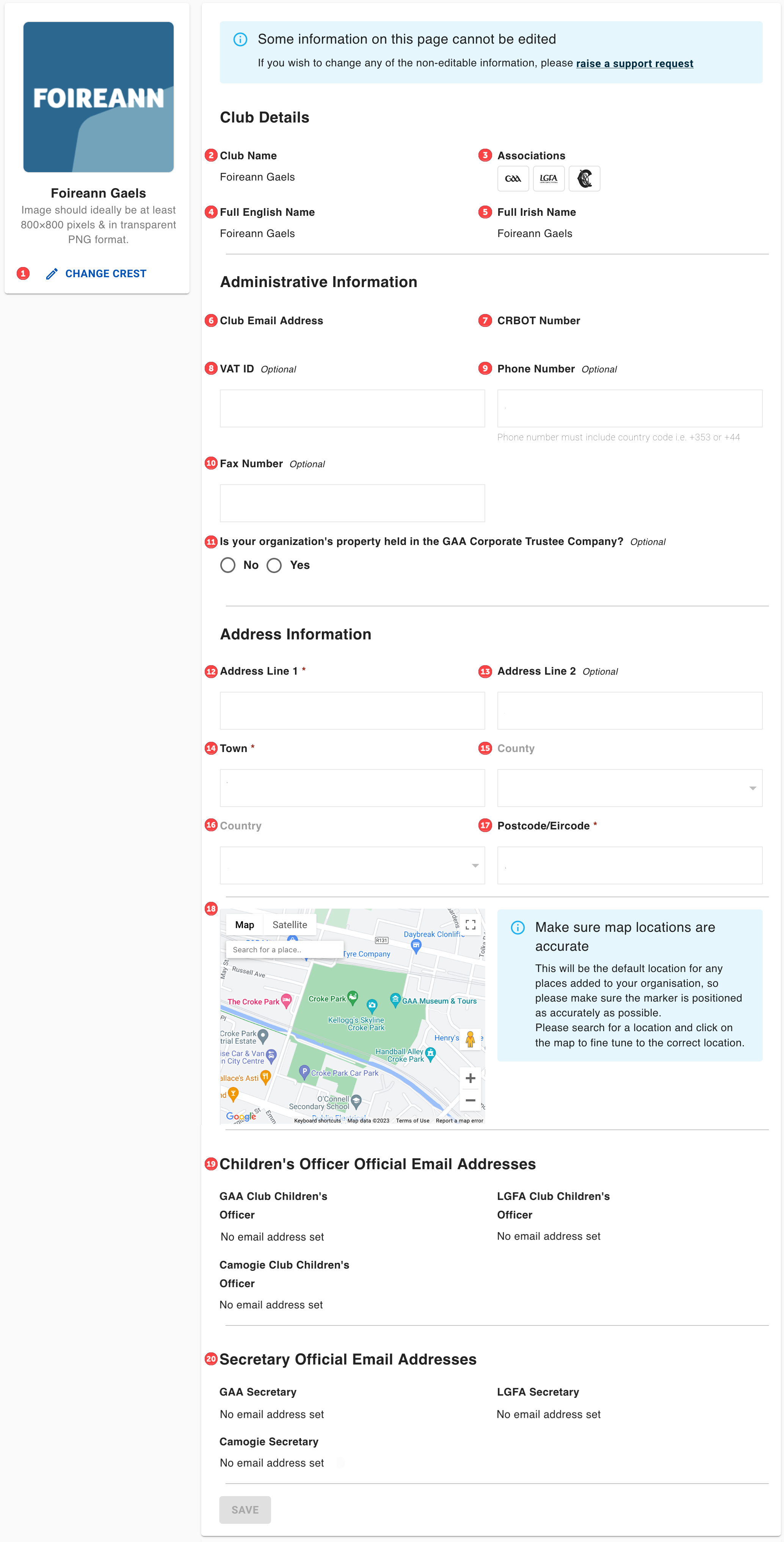 What information about our Club is on Foireann? – Gaelic Athletic ...